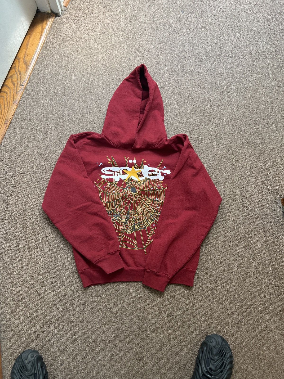 Spider Worldwide Maroon Spider Hoodie | Grailed