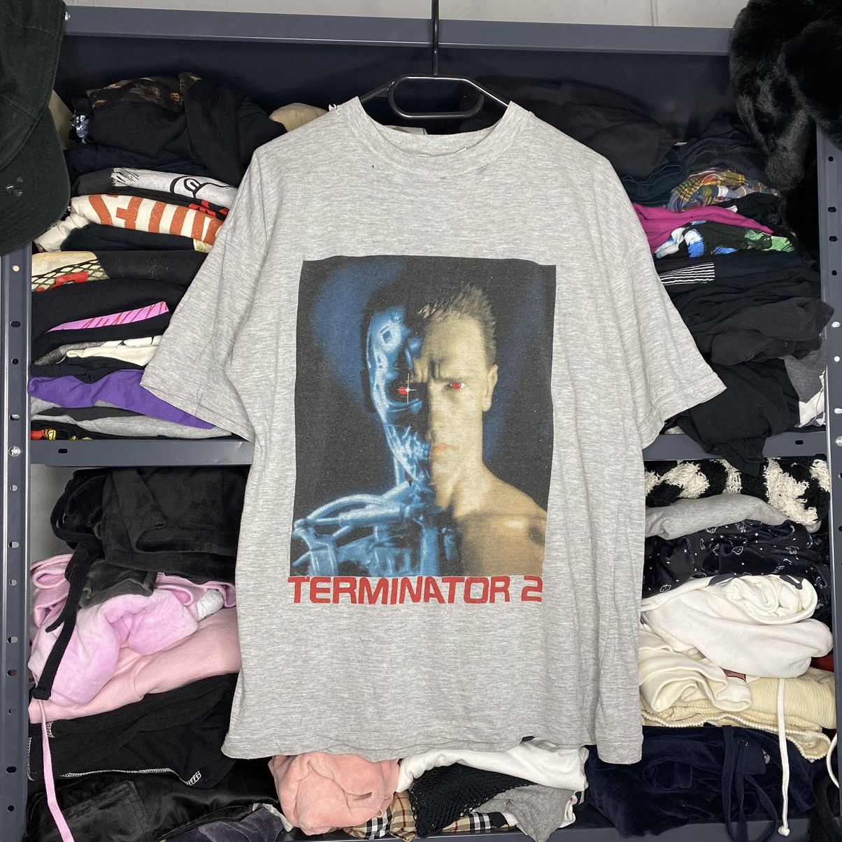Vintage TERMINATOR 2 MOVIE 90s IRON ARNOLD SCHWARZENEGGER T SHIRT | Grailed