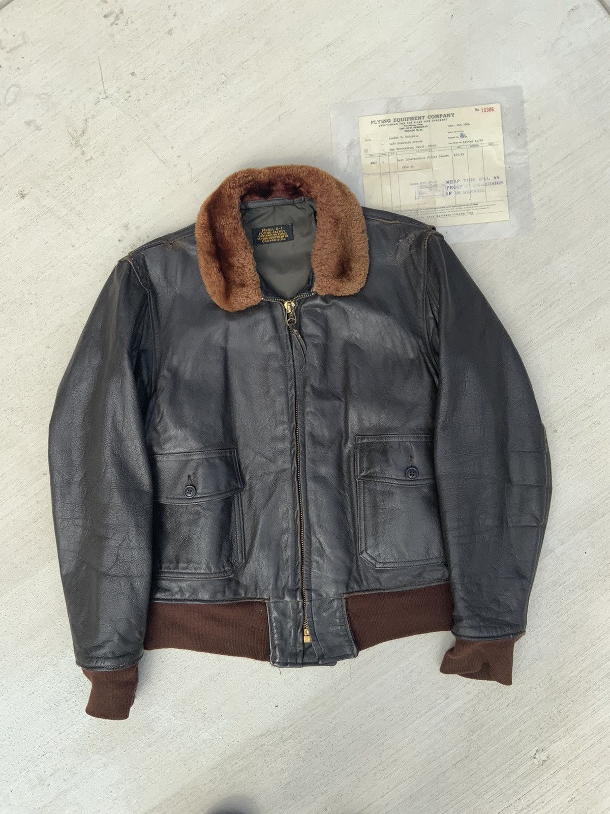 Vintage 1964 G-1 Flight Jacket (OG Receipt) | Grailed