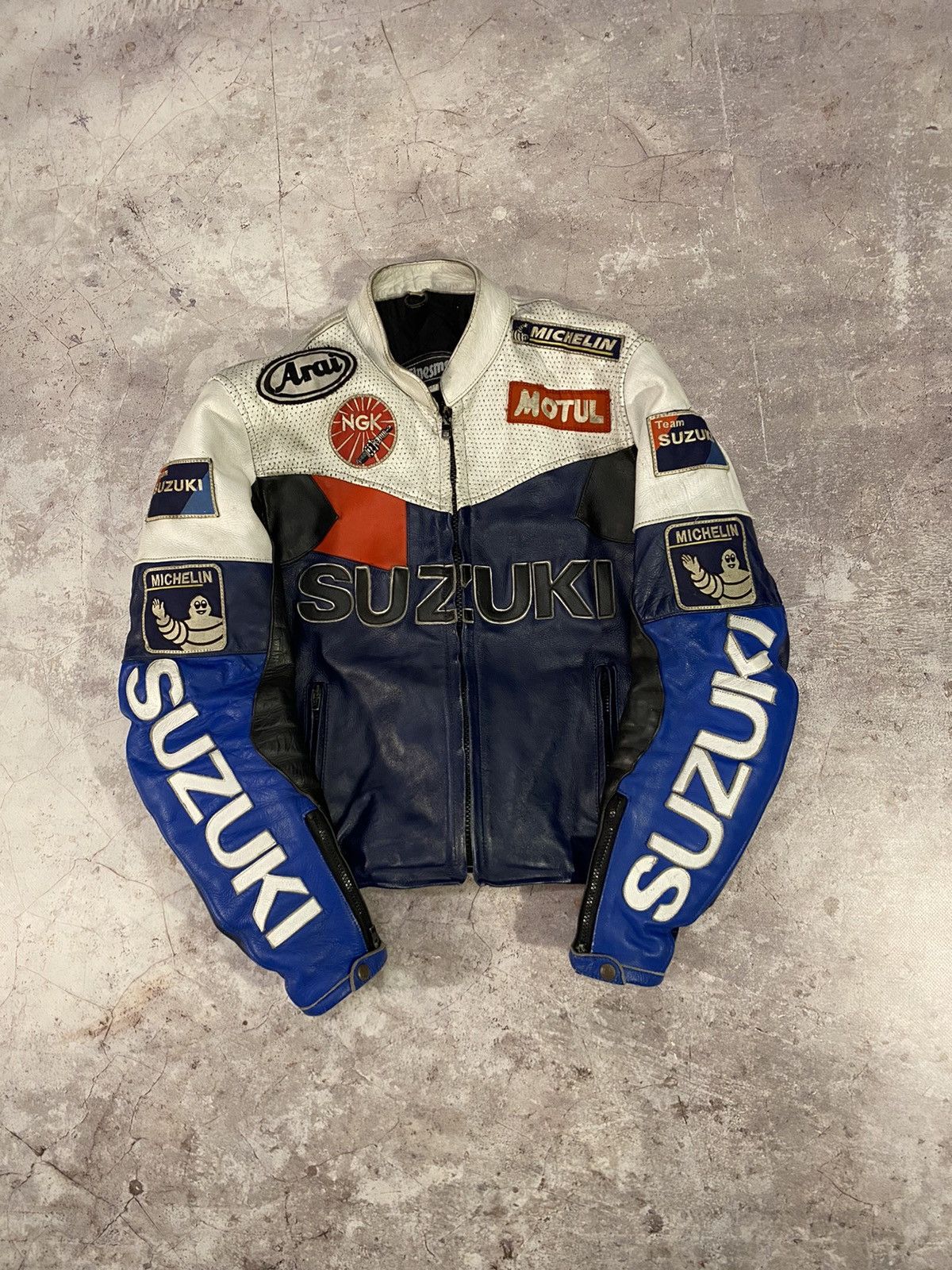 Leather Jacket Y2K Suzuki Moto Racing Leather Jacket | Grailed