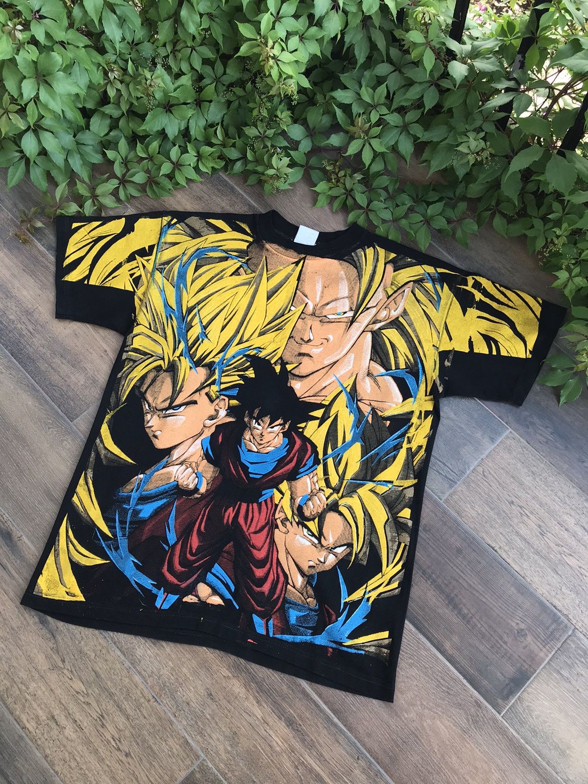 Vintage 90s Dragon Ball Z Peyote Bootleg All Over Print Tee Shirt | Grailed