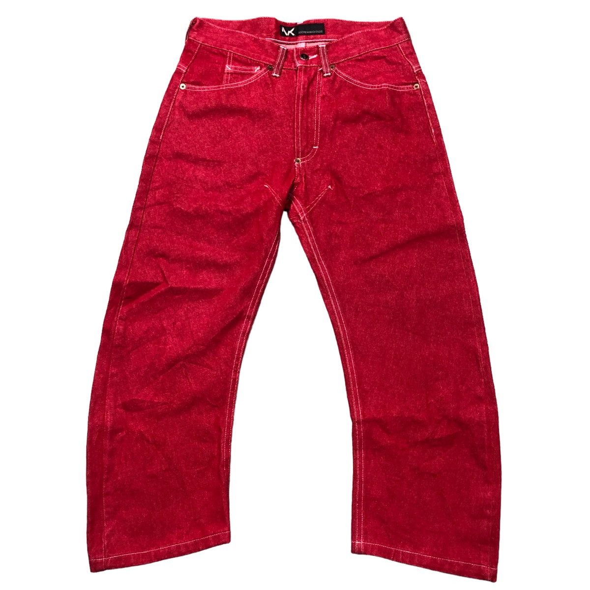 Andrew Mackenzie × Italian Designers Andrew Mackenzie Red Denim Curve Jeans | Grailed