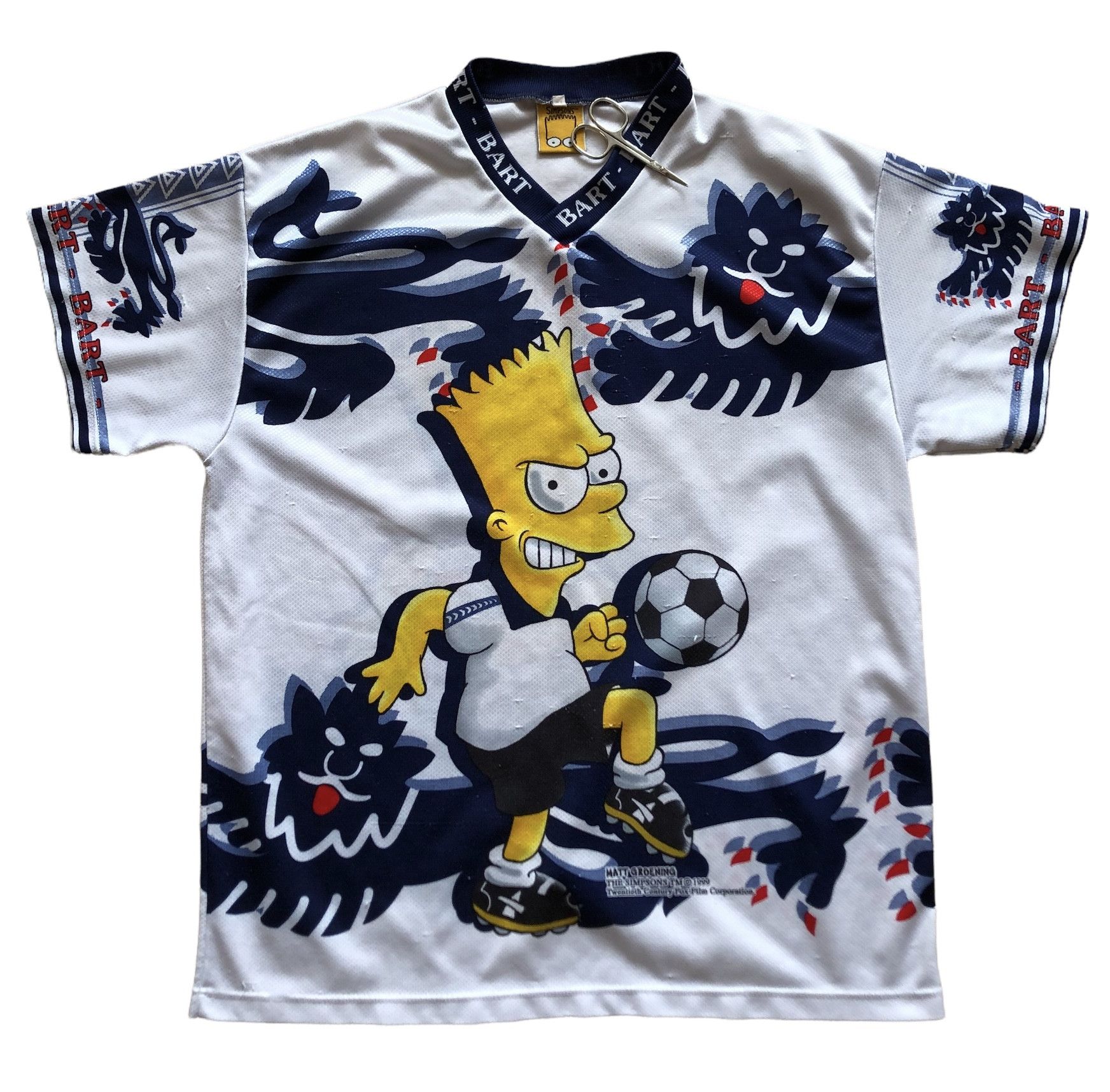 The Simpsons Vintage The Simpsons Football Shirt Tee England Y2K Hype ...