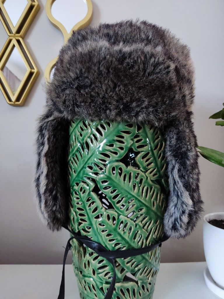 Vintage Vintage 90s Alt Ushanka Mohair Fuzzy Trapper Fur Winter Hat ...