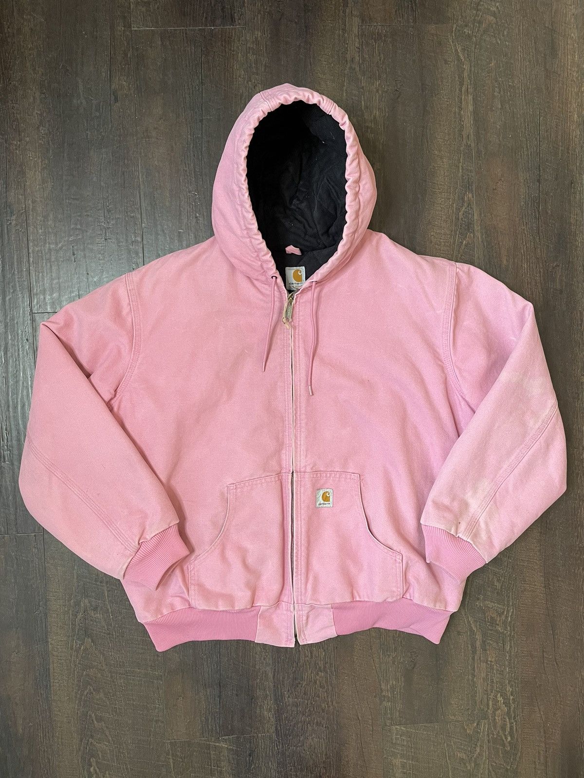 Vintage Vintage Carhartt Detroit Jacket Hooded Pink | Grailed