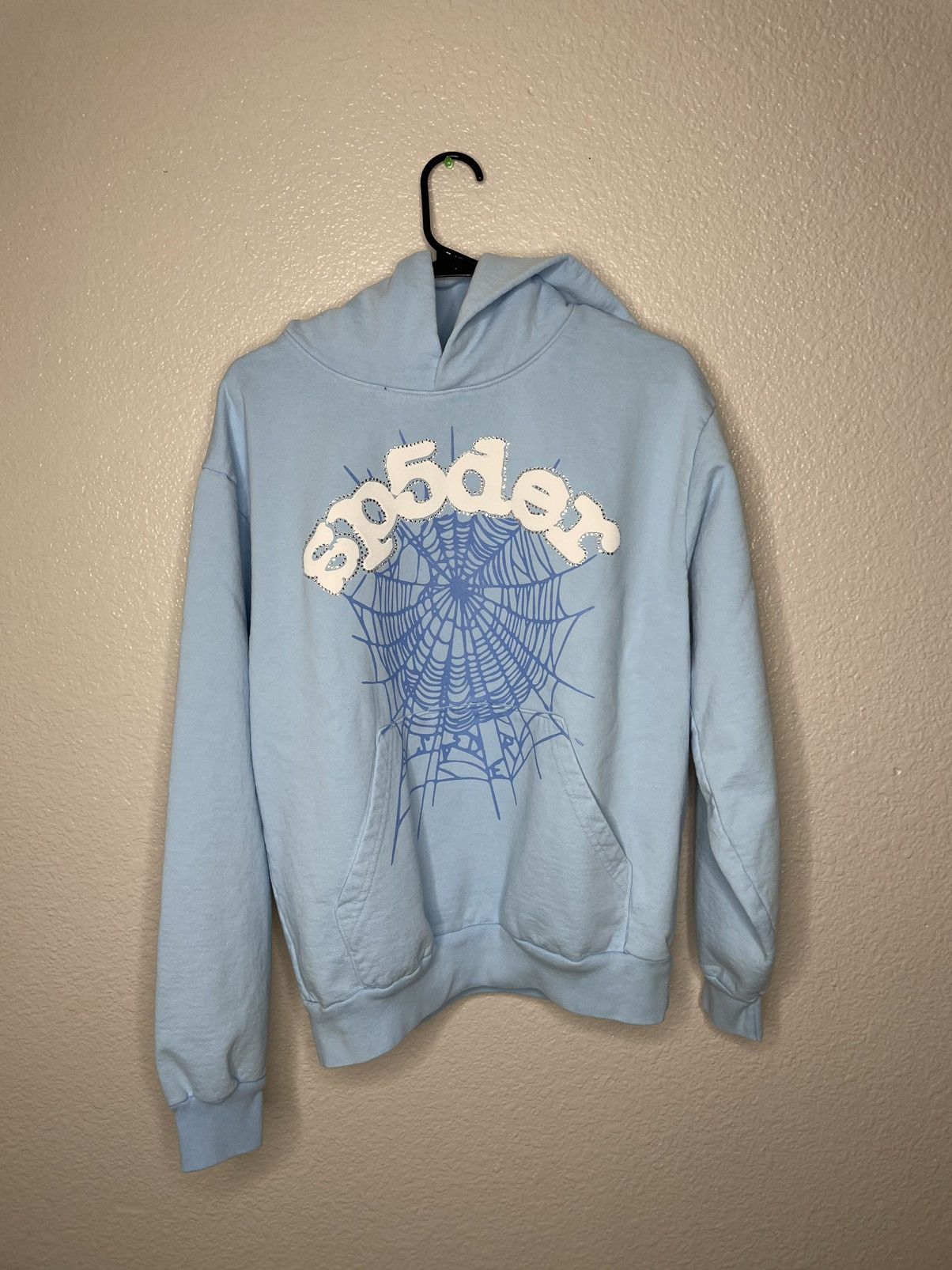 Sp5der Sp5der Sky Blue Hoodie | Grailed