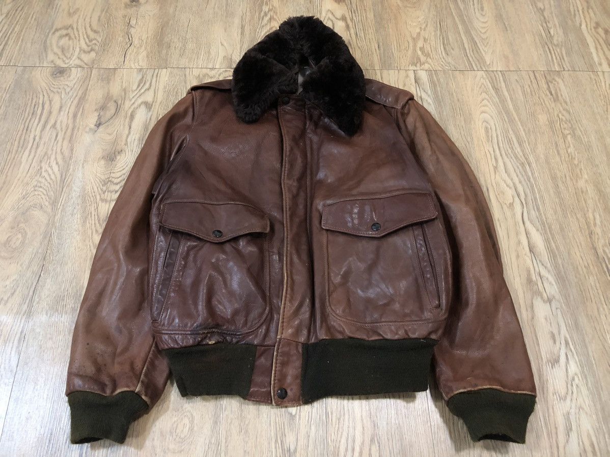A2 Flyers Leather × Schott × Vintage Vintage Schott A2 flight jacket ...