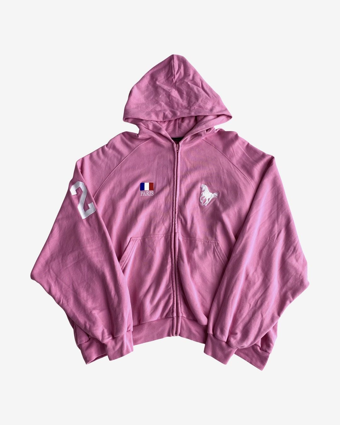Balenciaga Balenciaga FW2022 Pink Polo Zip Up Hoodie | Grailed