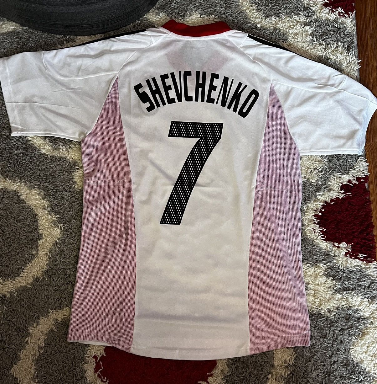 Jersey × Soccer Jersey Shevchenko AC Milan 02/03 Away Adidas Champions ...
