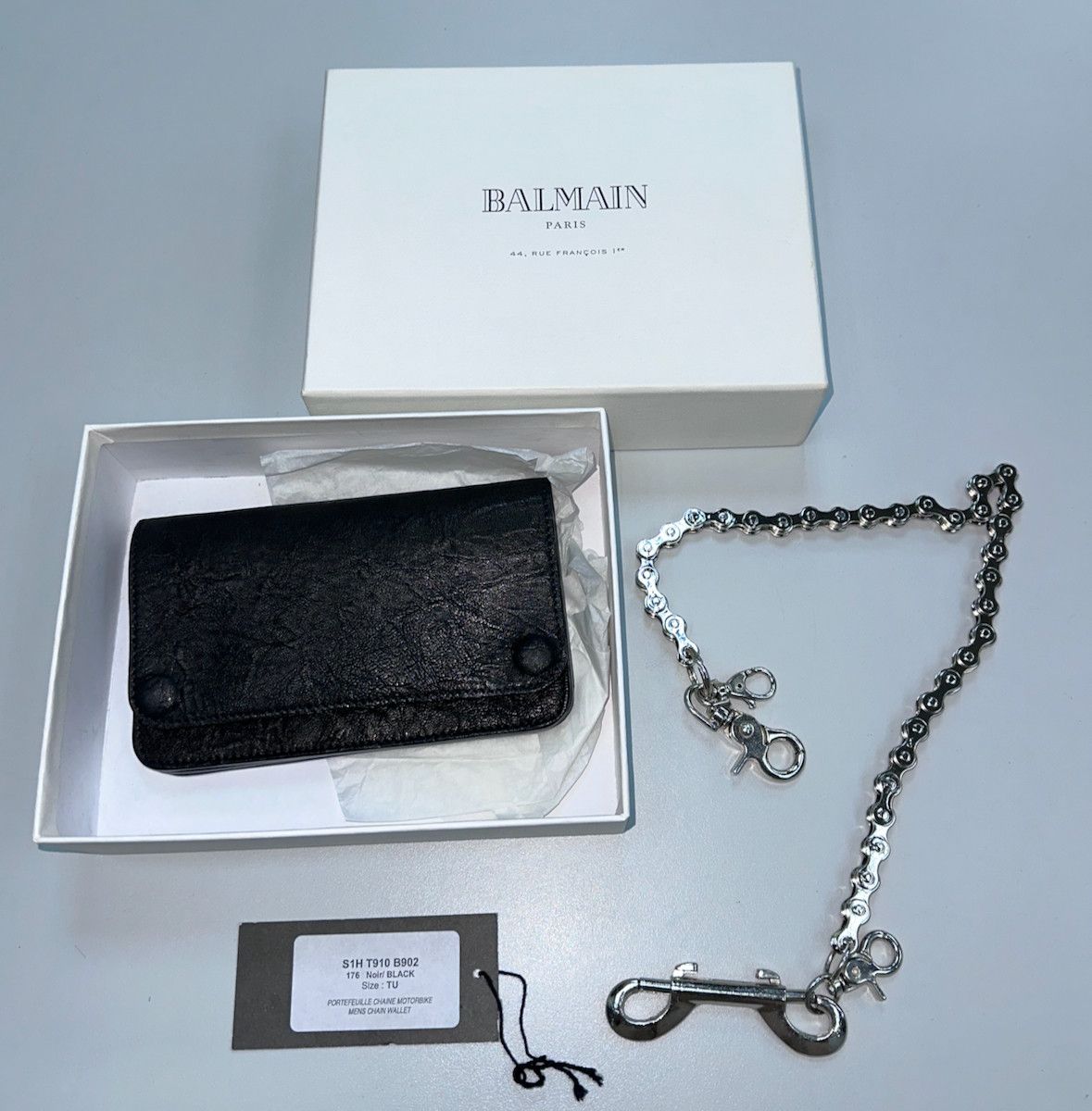 Balmain Balmain SS11 ( Decarnin Era ) Long Wallet with Bike Chain | Grailed