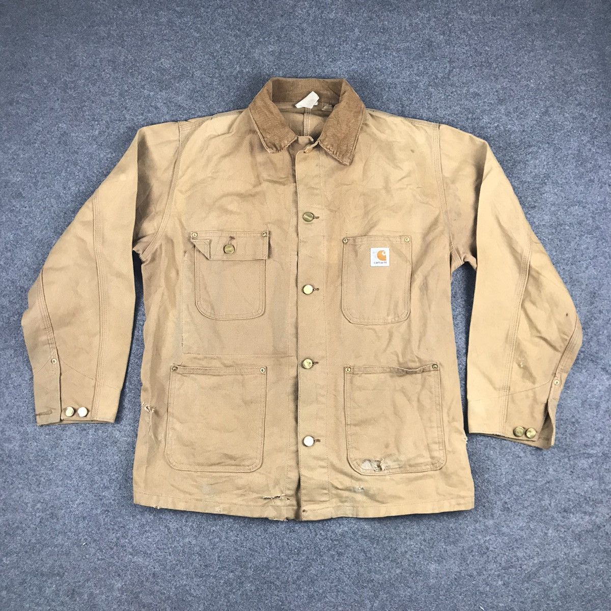 Vintage 🔥Vintage Distressed Carhartt detroit Chore jacket 🔥 | Grailed