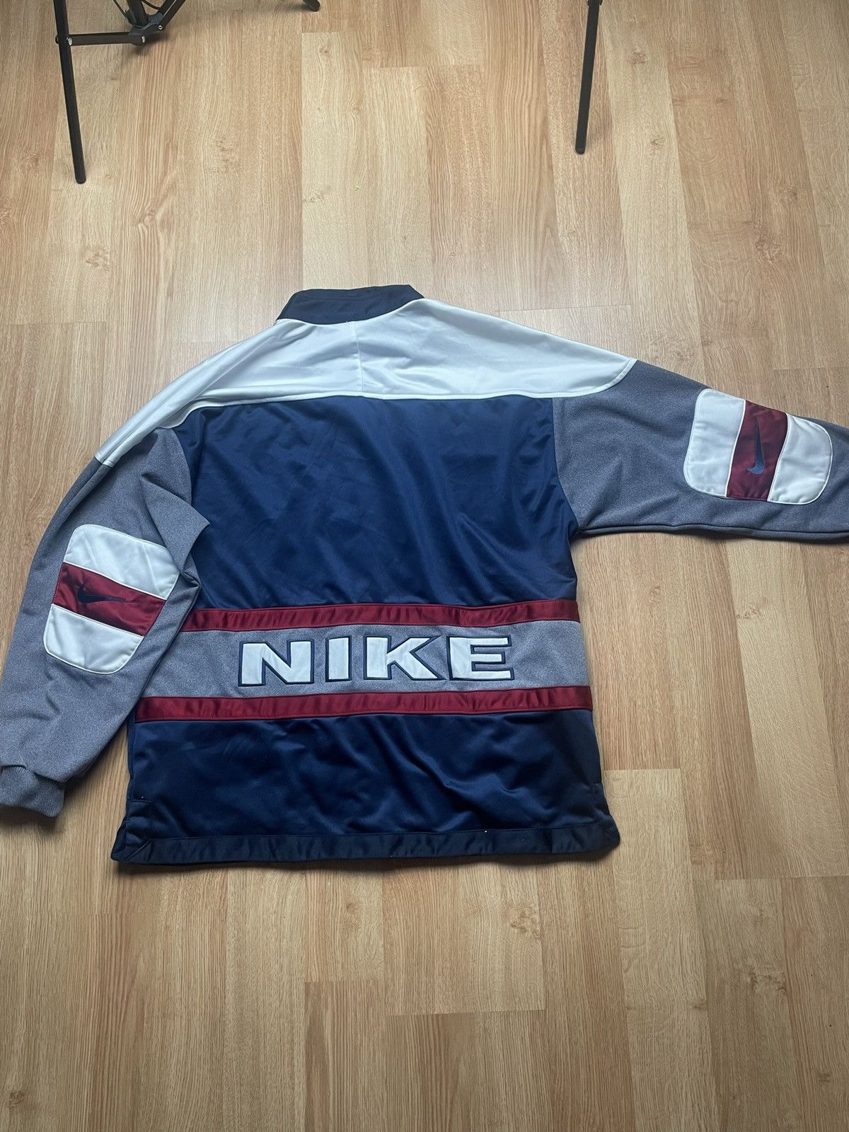 Nike × Vintage Vintage Nike big Nike logo light Olympic bomber jacket ...