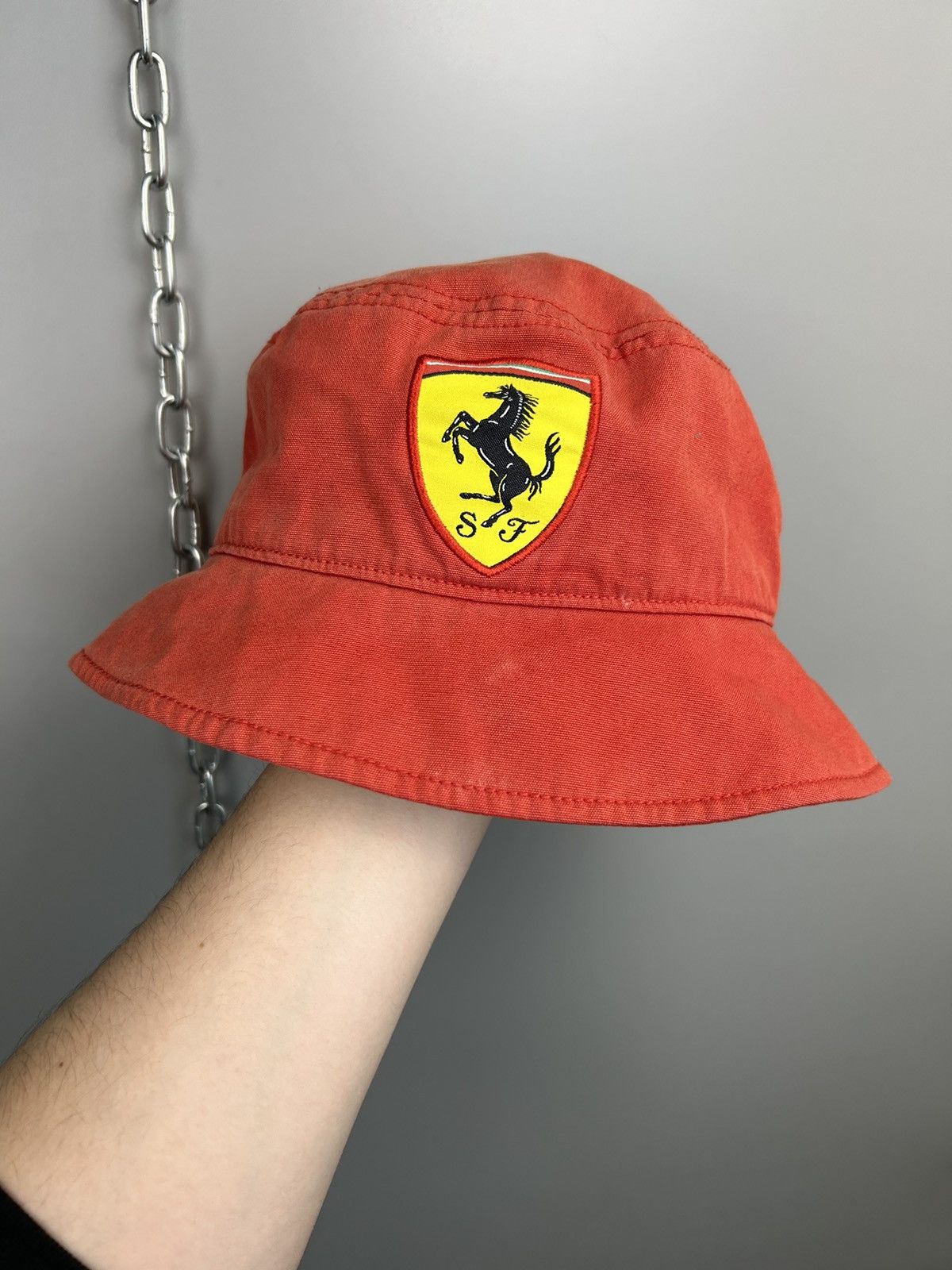 Ferrari × Vintage Vintage Ferrari bucket hat logo | Grailed