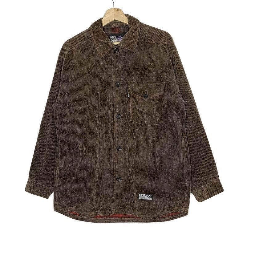 Flannel flannel first down jacket corduroy nice design | Grailed