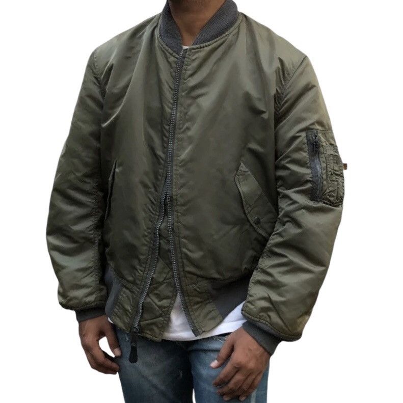 Alpha Industries × Bomber Jacket × Ma 1 VTG Alpha Industries MA-1 (USAF) Flyer's Intermediate ...