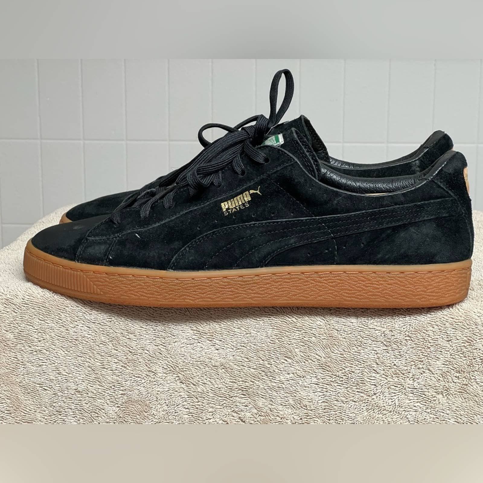 Puma Puma States Suede Classic Mens Shoes Casual Black Gum -SZ 14 | Grailed