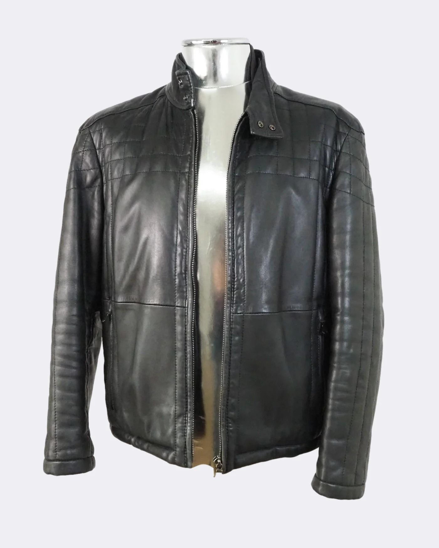 Hugo Boss Men's Hugo Boss Quilted Leather Zip Jacket $985 | Grailed
