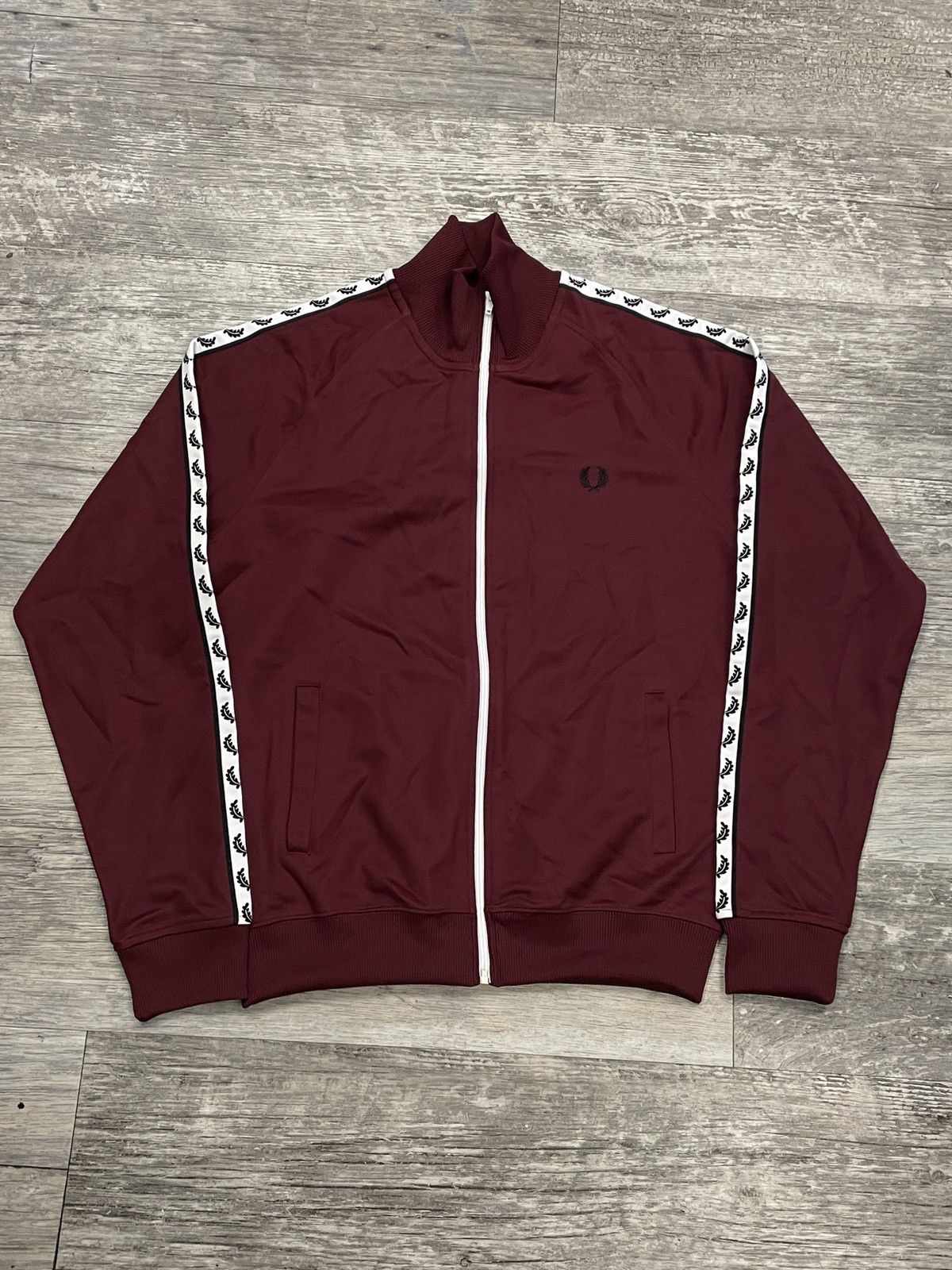 Fred Perry Fred Perry Maroon Track Jacket | Grailed