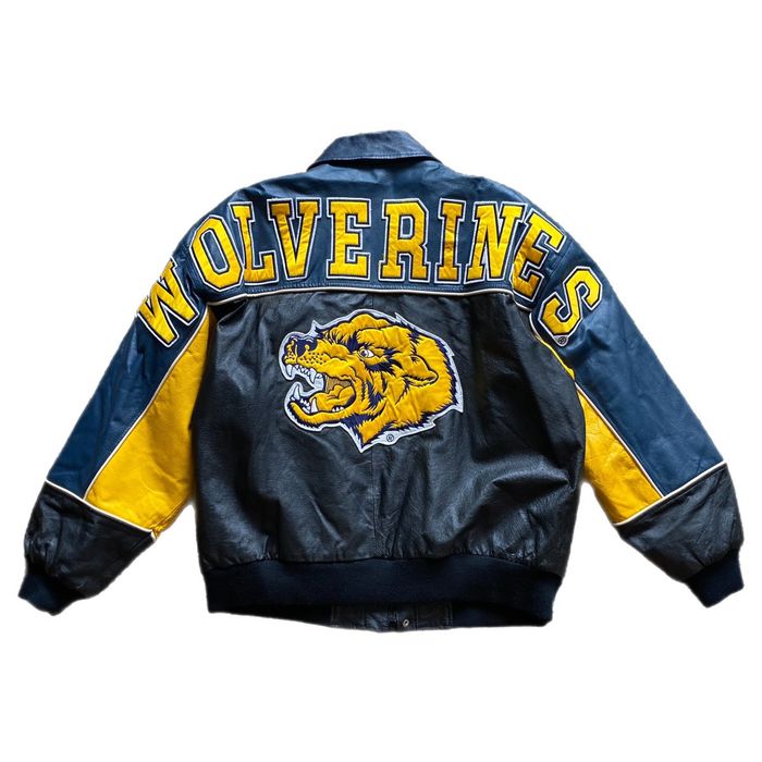 Vintage Vintage NCAA Michigan Wolverines Leather Jacket | Grailed