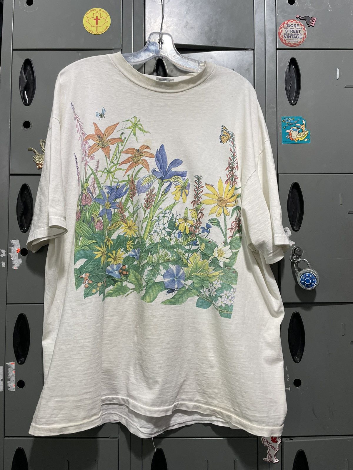 Vintage 1992 Garden Art Butterfly Sunflower hidden bugs 90s nature ...