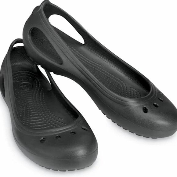 Crocs Crocs Comfort Kadee Black Croslite Ballet Ballerina Flats 10 ...