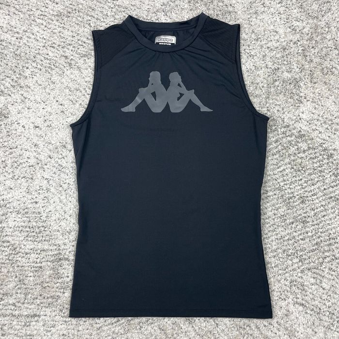 Kappa Kappa Compression Shirt Mens Medium Tank Training Sleeveless Logo ...