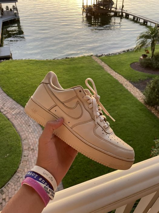 Nike Coffee dipped Nike Air Force 1 (cream colored) | Grailed