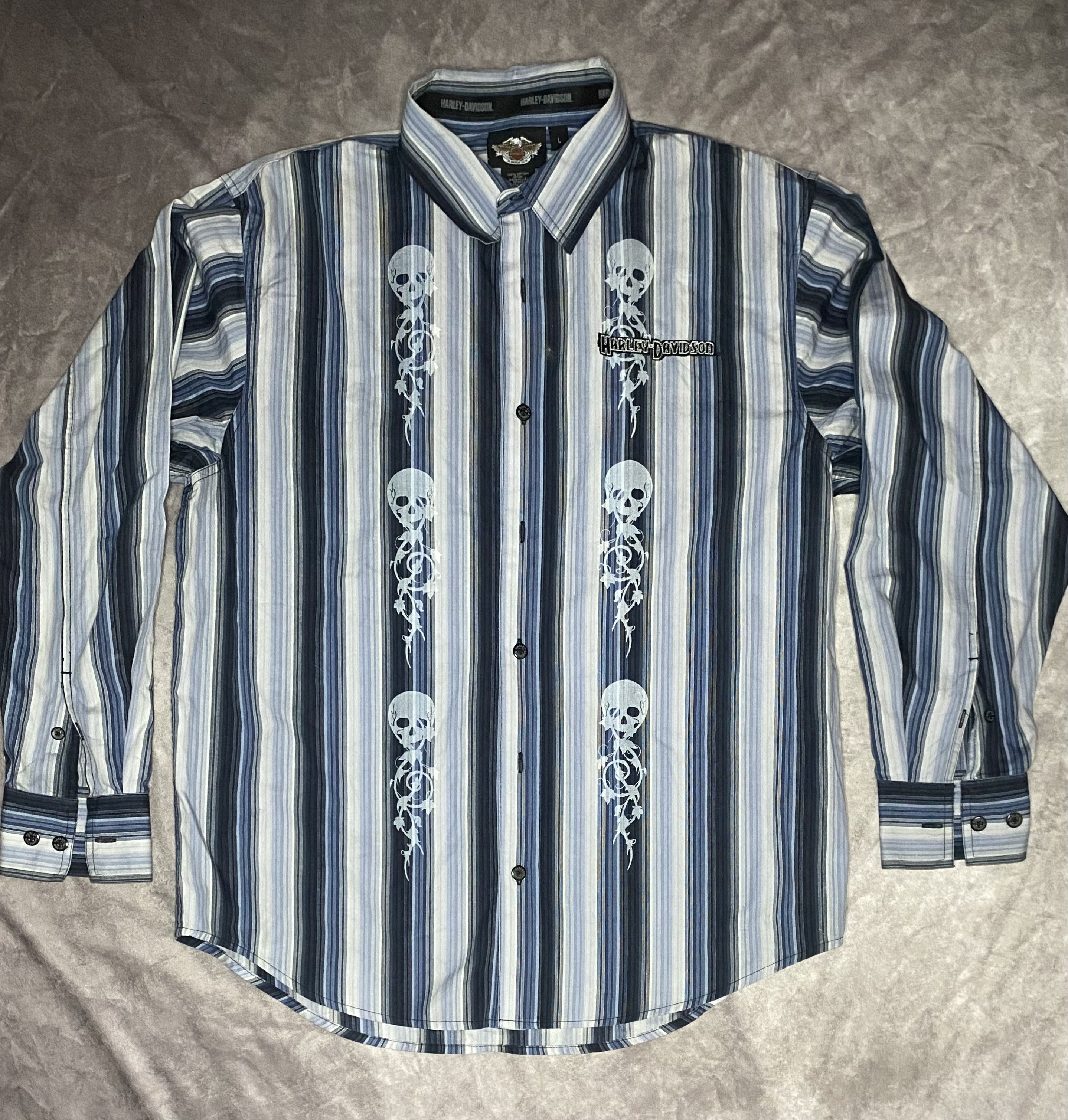 Harley Davidson Vintage Harley Davidson Skull Button Up | Grailed