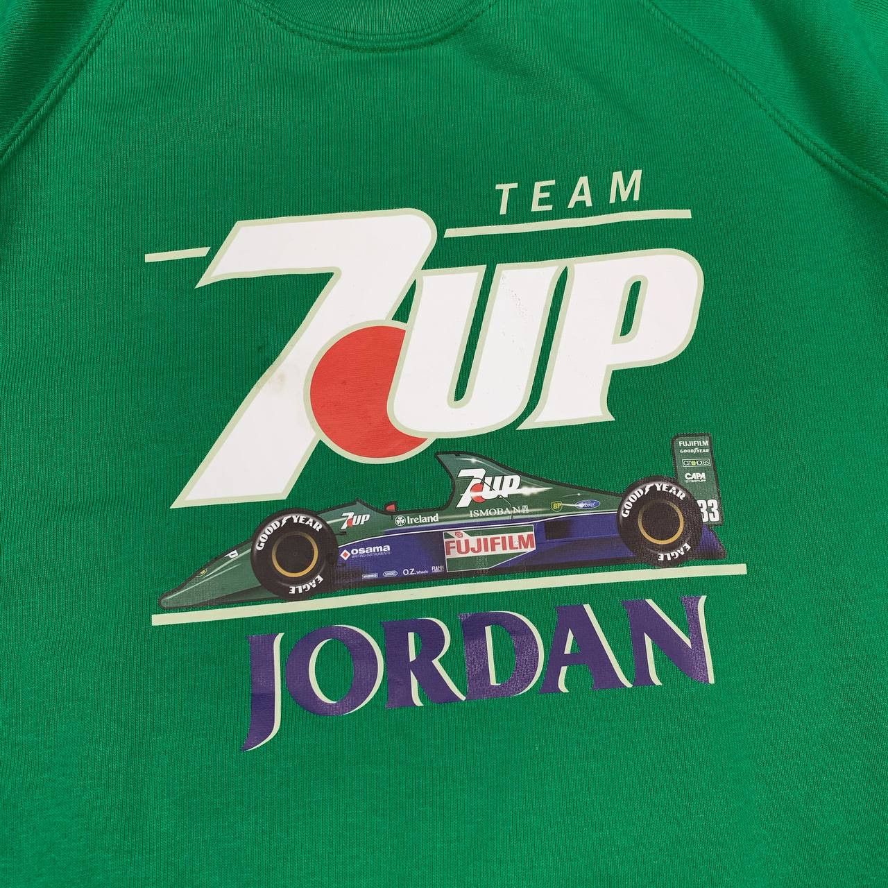 Racing × Vintage Racing Crewneck 7UP Team Jordan 1990s Vintage Green ...