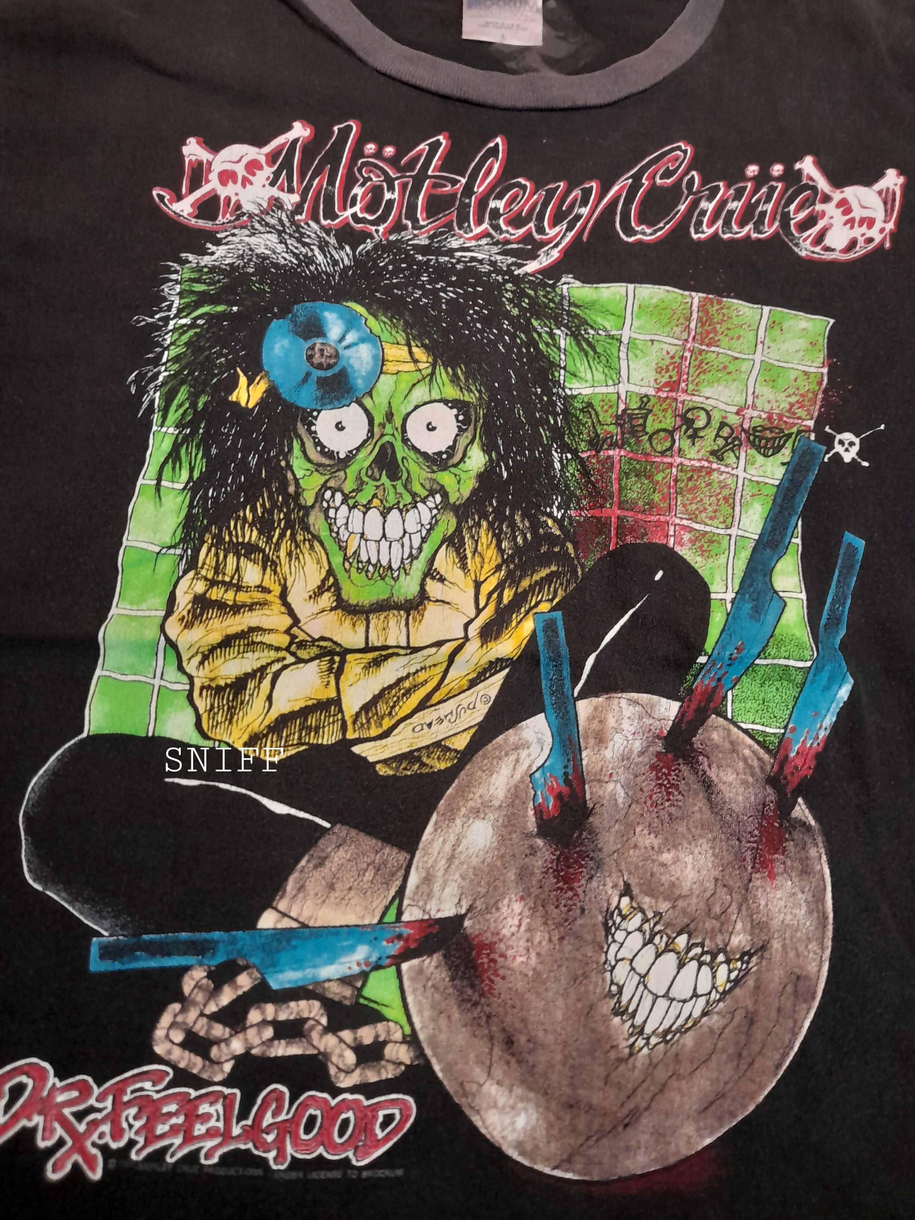Hypebeast × Rock T Shirt × Vintage 💥RARE💥 80s Motley Crue Dr Feel Good ...