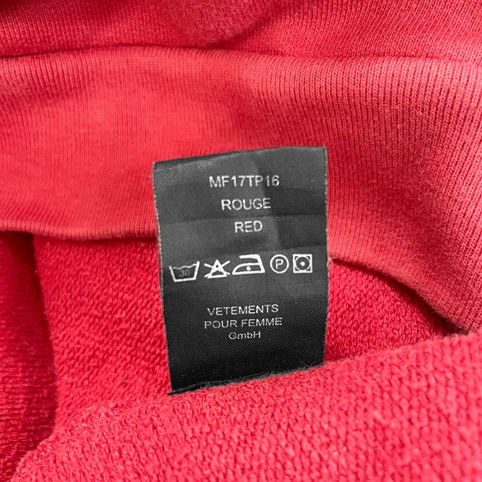 Vetements Vetements Seoul Exclusive Red Heavy Metal Hoodie | Grailed