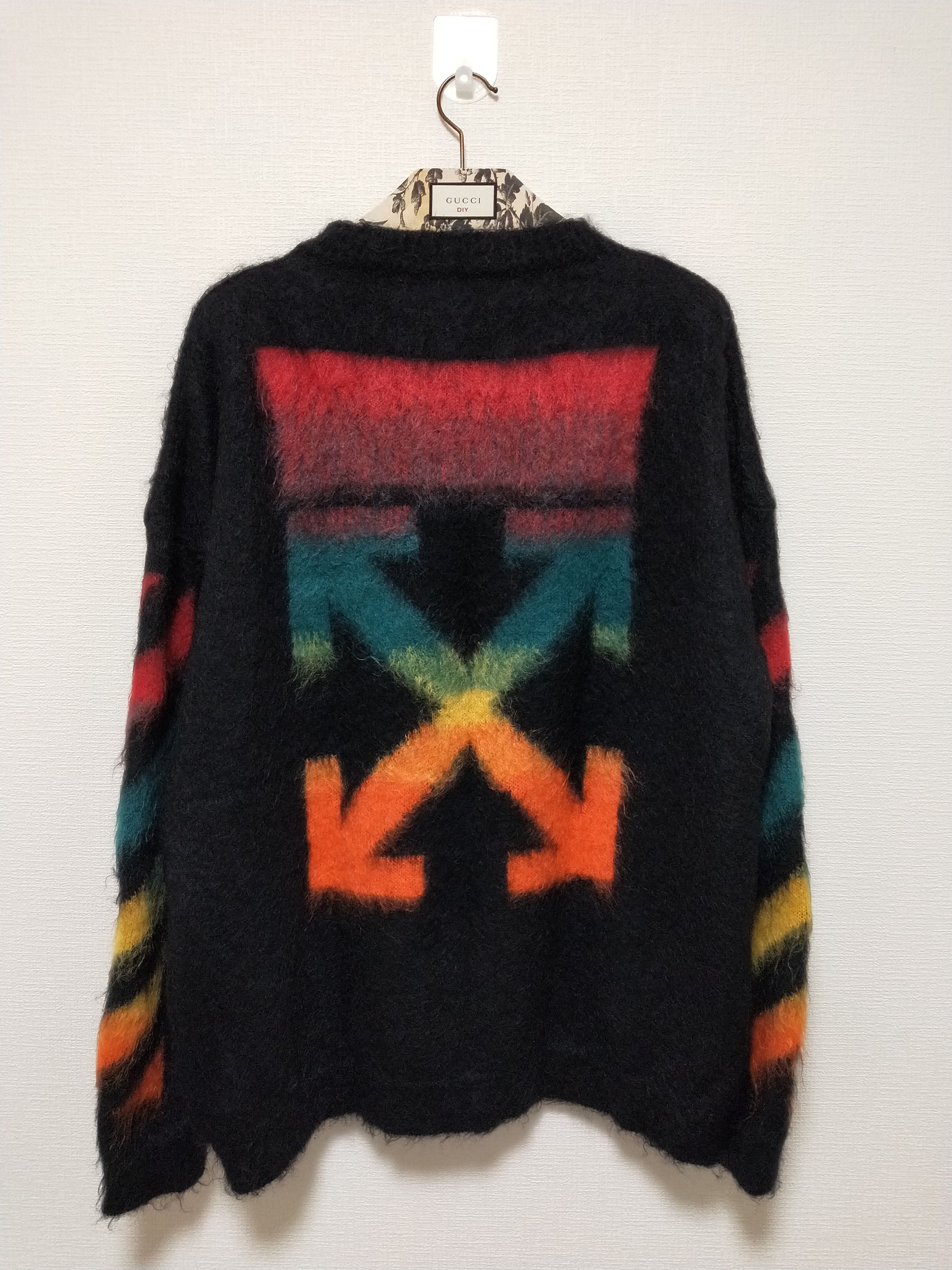 Off-White Gradient Mohair Sweater | Grailed