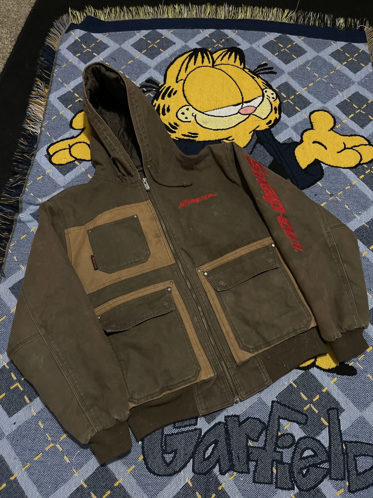 Carhartt Vintage Brown SnapOn Racing Jacket | Grailed