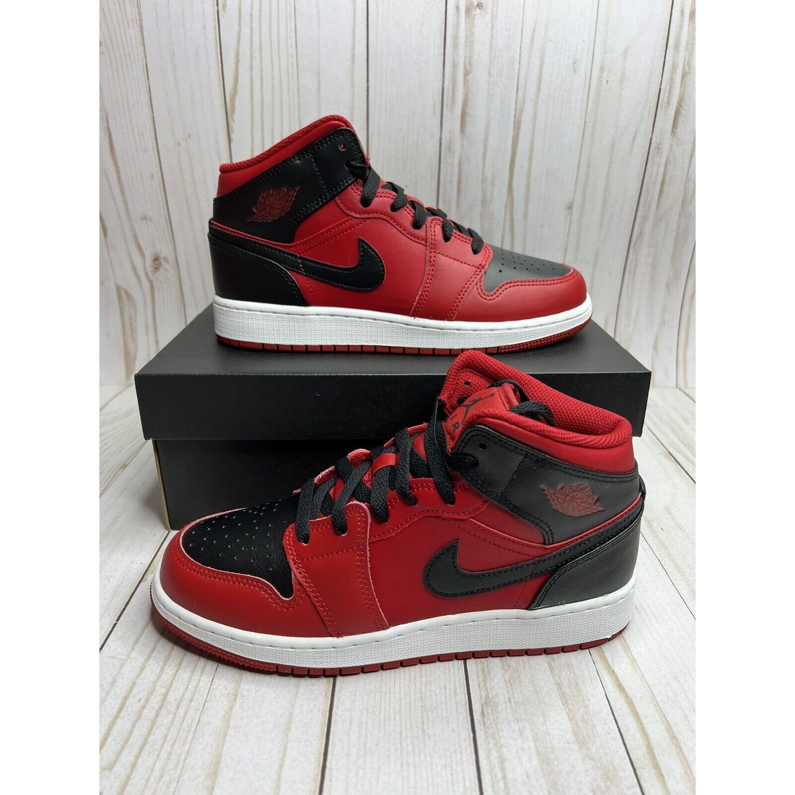 Nike Nike Air Jordan 1 Mid Reverse Bred Mens Size 14 Black Red | Grailed