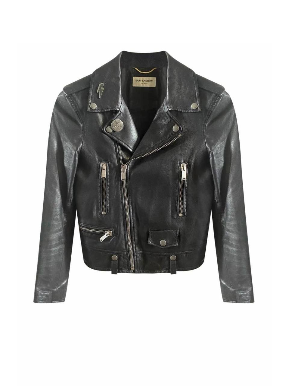 Saint Laurent Paris Saint Laurent Paris Biker Patchwork Leather Jacket Black | Grailed