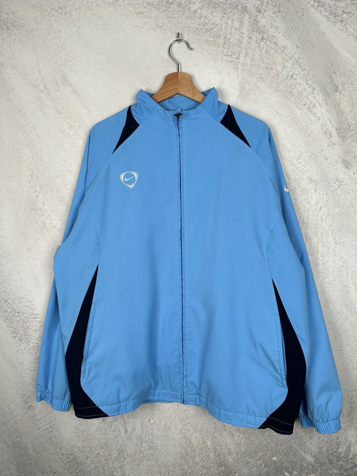 Nike × Streetwear × Vintage Vintage Nike Baby Blue Swoosh Light Jacket ...