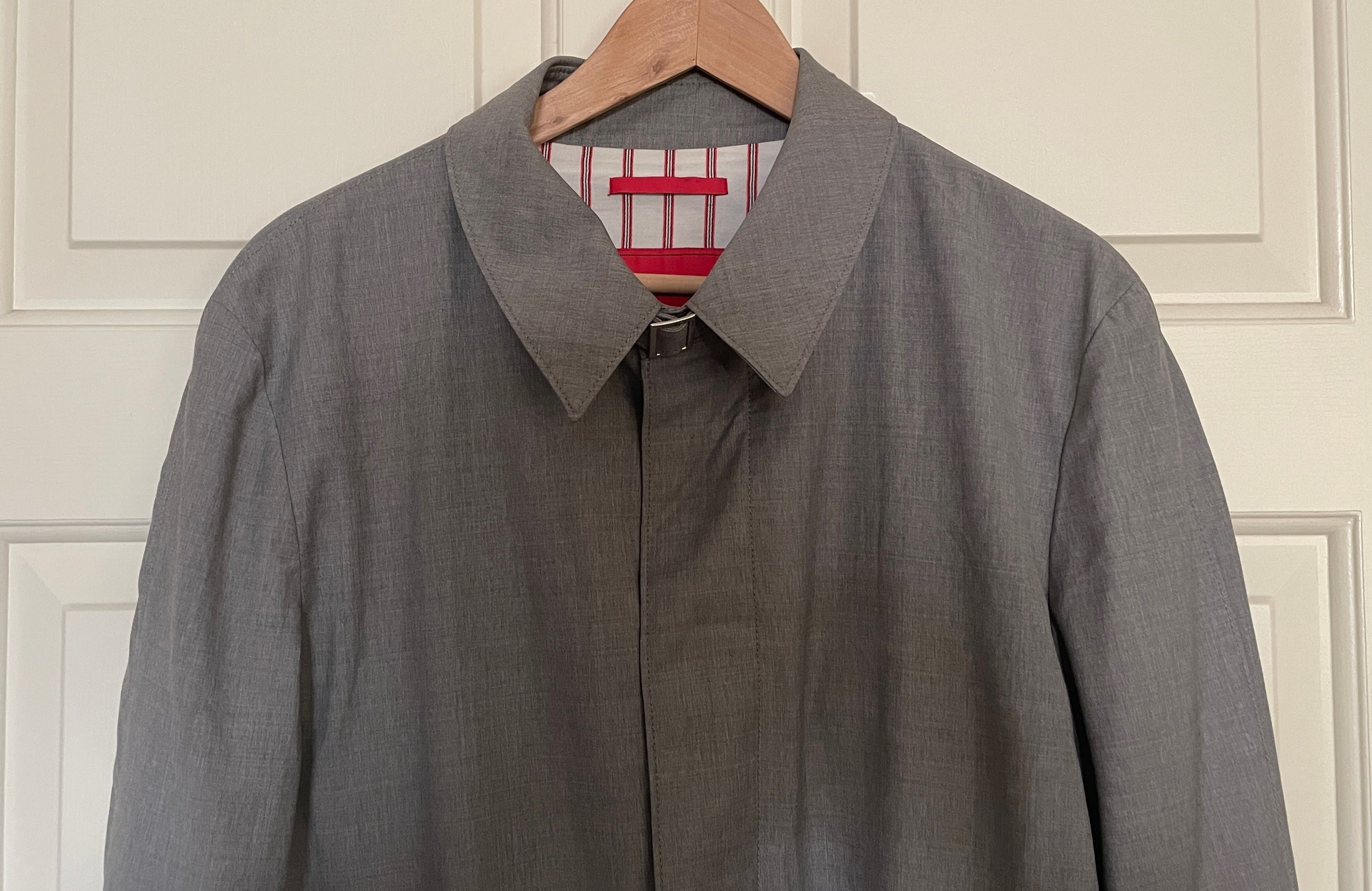 Isaia Isaia Napoli Grey Wool Trench Coat/Car Coat/Overcoat - L/XL | Grailed