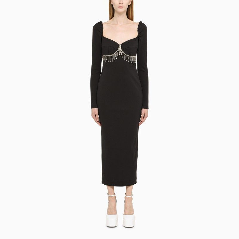 ANOUKI Anouki Black Long Dress With Crystal Detail | Grailed