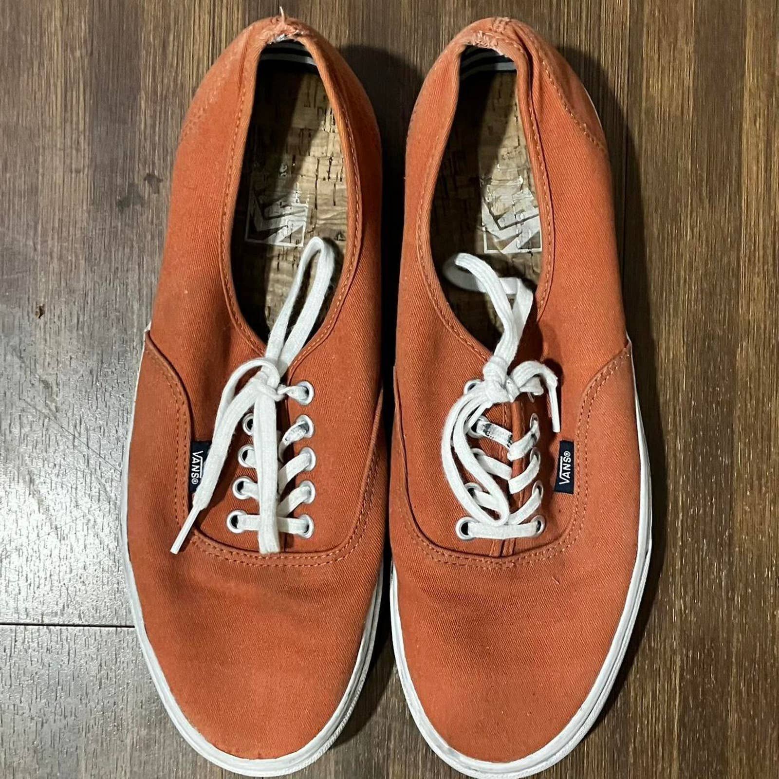 Vans Orange Vans Authentic Shoe Burnt Orange w/ Cork Insole | Grailed