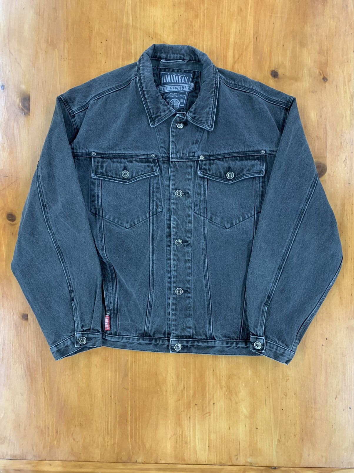 Denim Jacket × Streetwear × Vintage Vintage 1990s Black Union Bay Denim ...