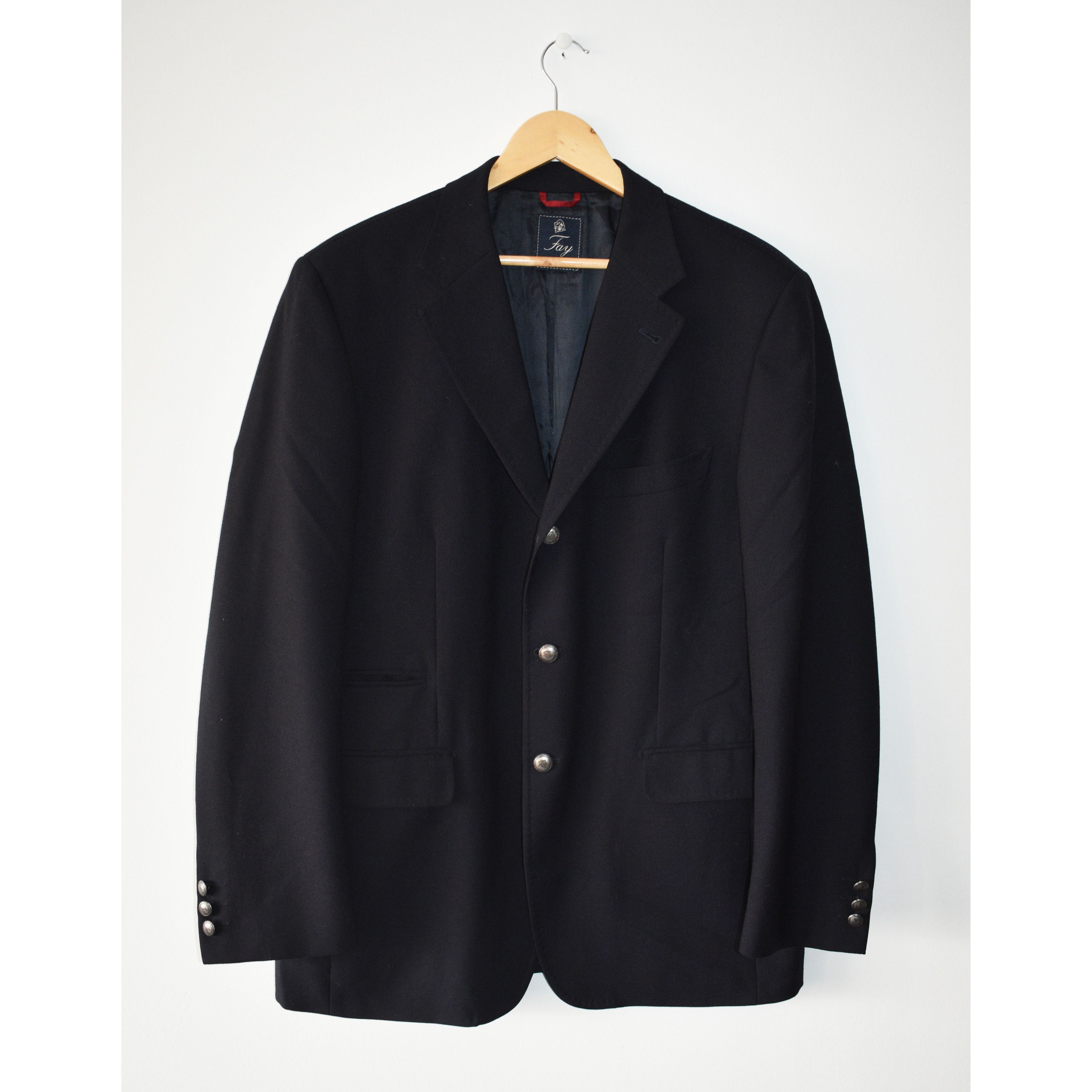 Designer Fay Travel Jacket Blazer Monogram Buttons | Grailed