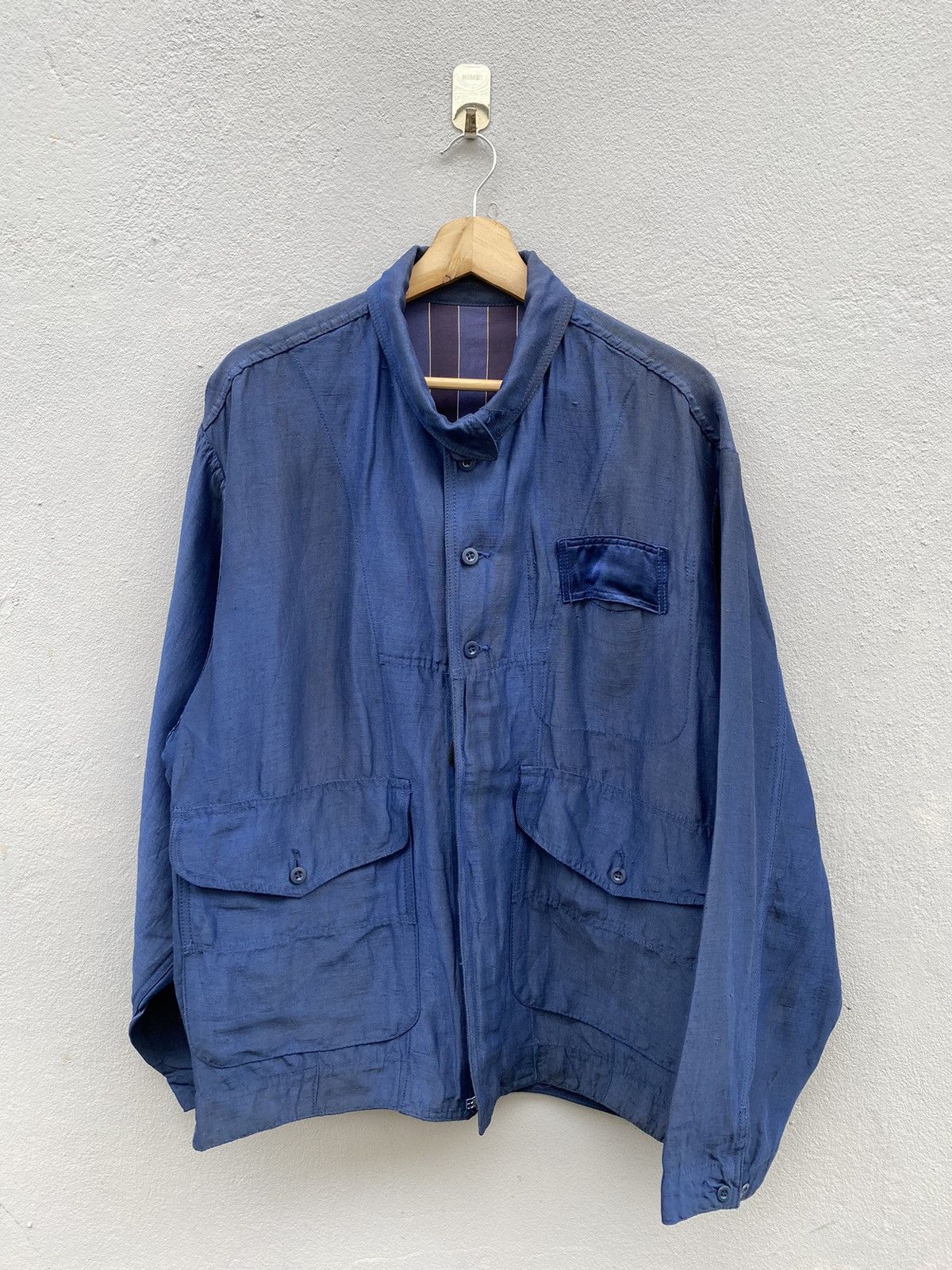 Vintage 💥RARE💥 NIGEL CABOURN Utility Multipocket Linen/Satin Jacket ...