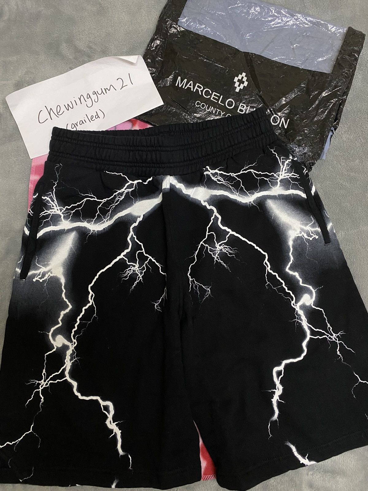Marcelo Burlon Marcelo Burlon Telgo Lightning Shorts | Grailed
