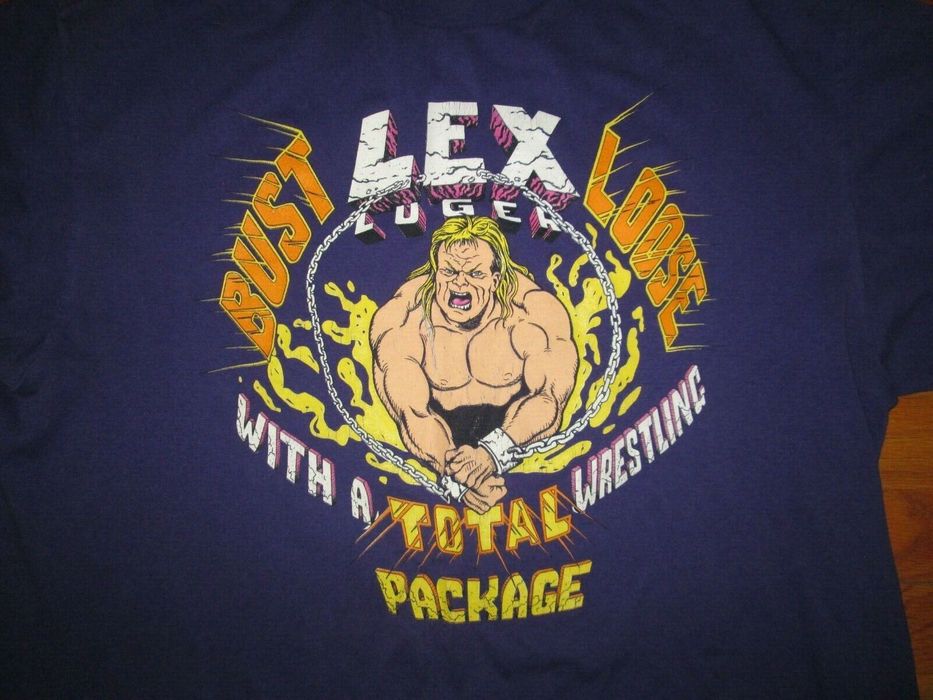 Wwf Vintage 1980s 1990s LEX LUGER Wrestling Bust Loose T Shirt | Grailed