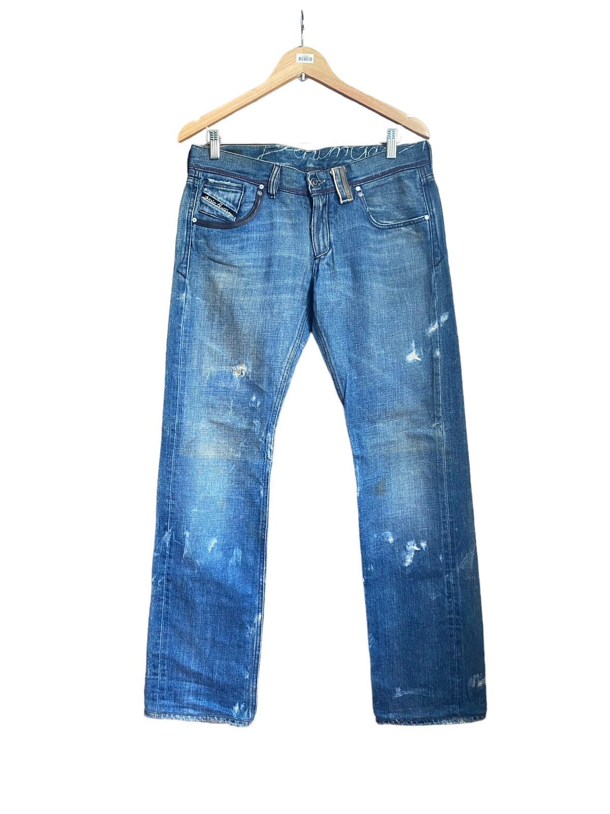Diesel Limited Edition Diesel Stone Washed Distressed Selvedge Jean ...