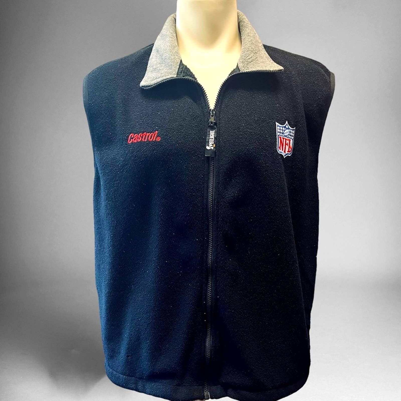 Other Vintage NFL Castrol Fleece Spotlight Sleeveless jacket vest | Grailed