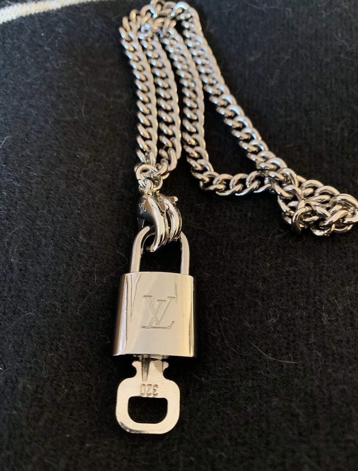 Louis Vuitton Louis Vuitton Lock Custom Necklace | Grailed