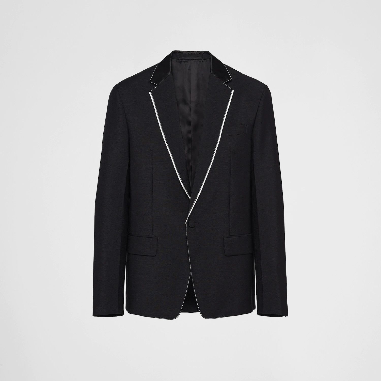 Prada PRADA BLAZER SUIT BLACK WHITE CLASSIC FORMAL WOOL | Grailed