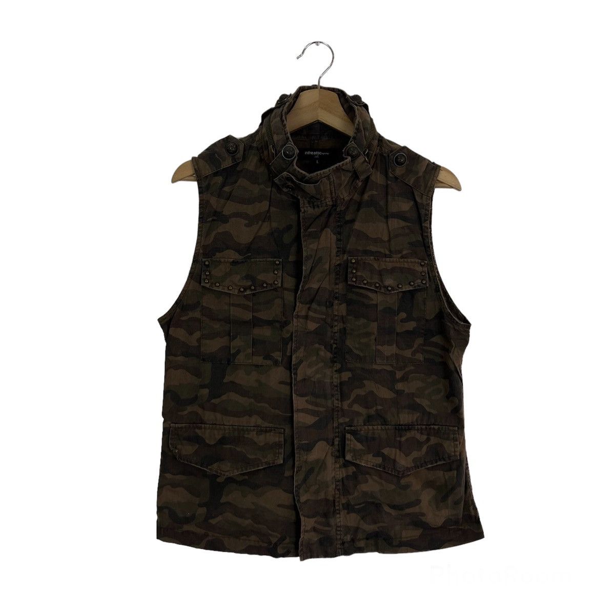 Japanese Brand × Military VINTAGE IN THE ATTIC JAPAN VEST CAMO DESIGN ...