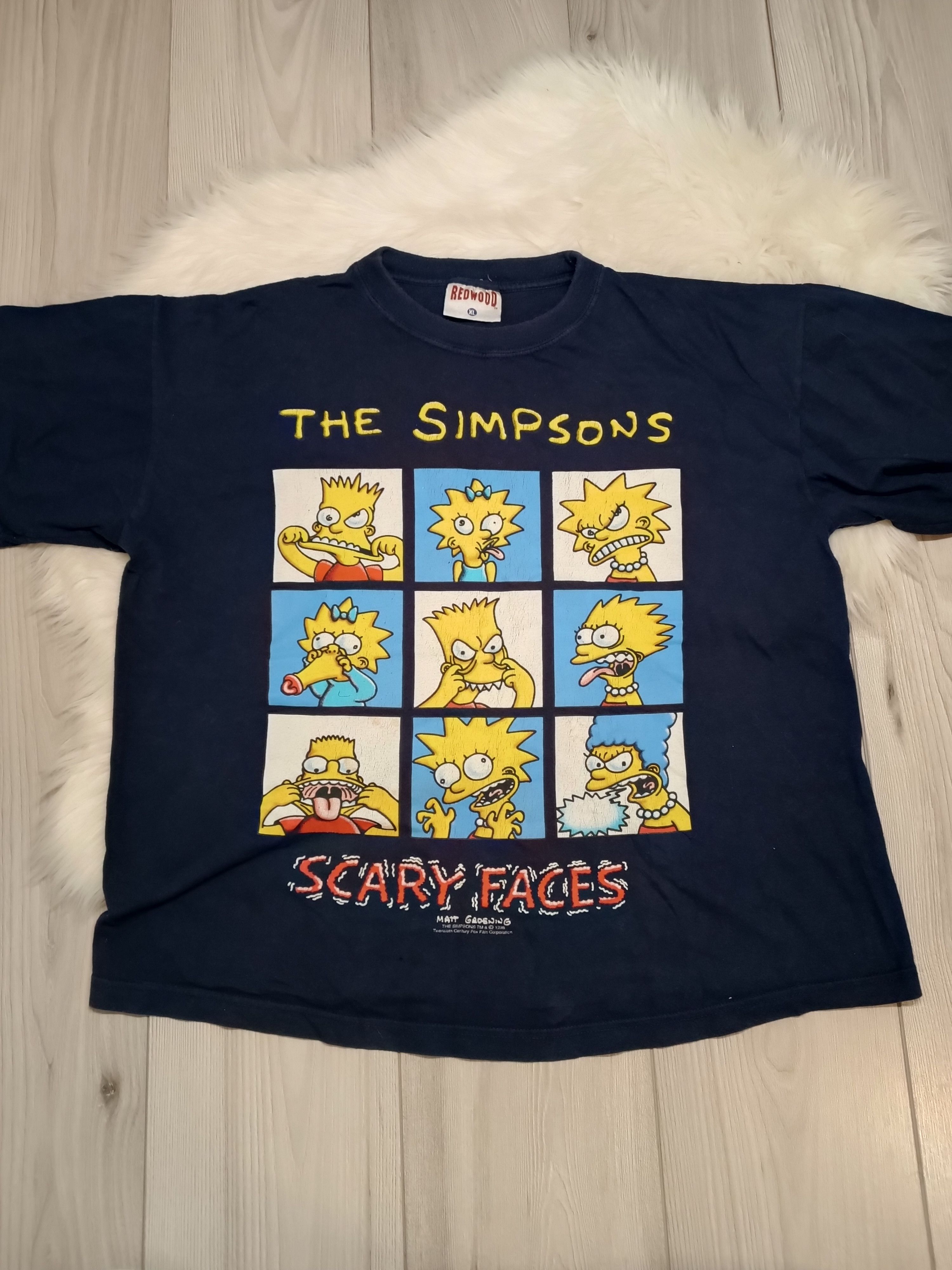 Vintage Rare VTG The Simpsons ''Scary Faces'' 1998 T Shirt | Grailed